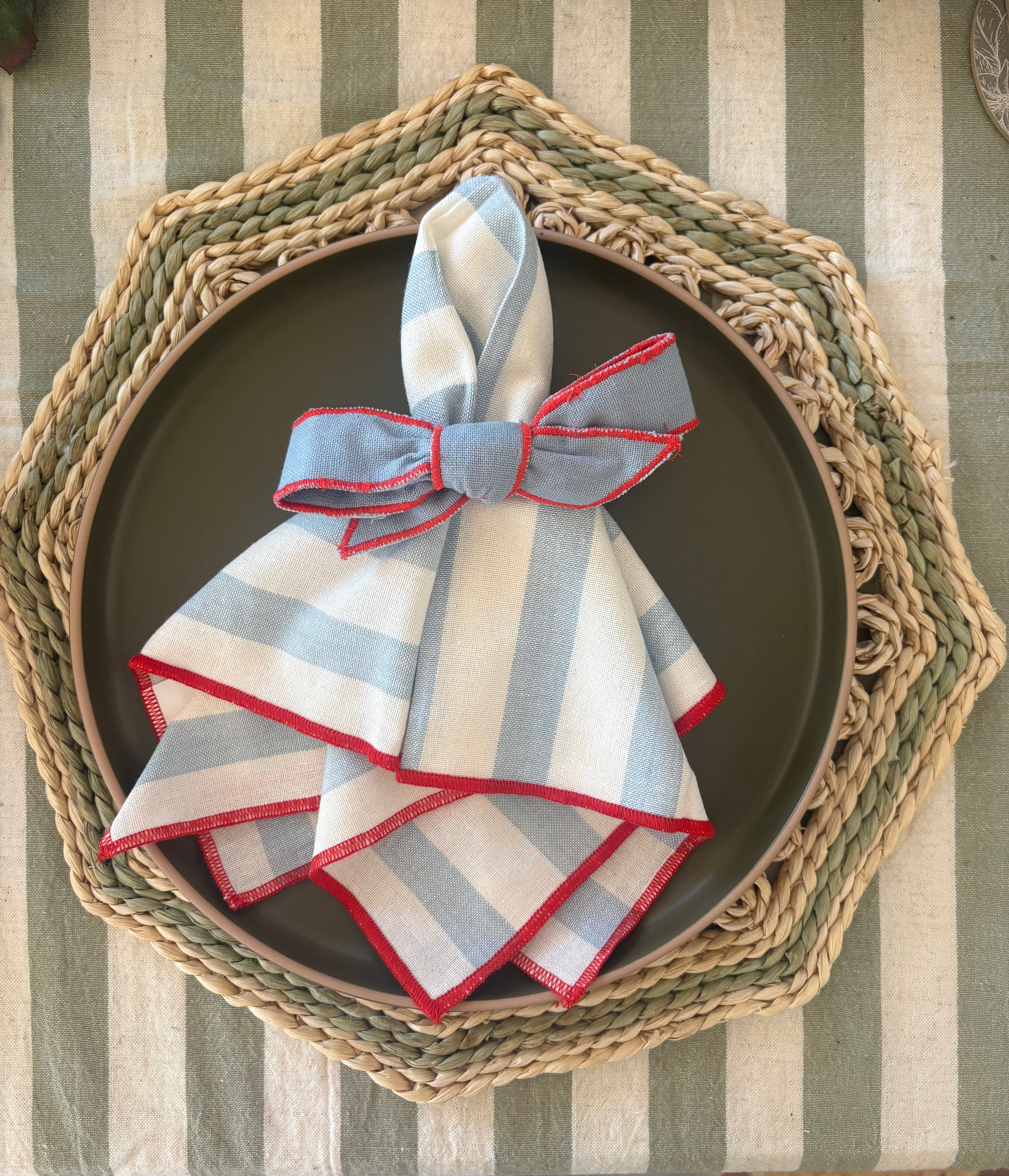Denim Bow Napkin Ring – Ewe Two Trangie